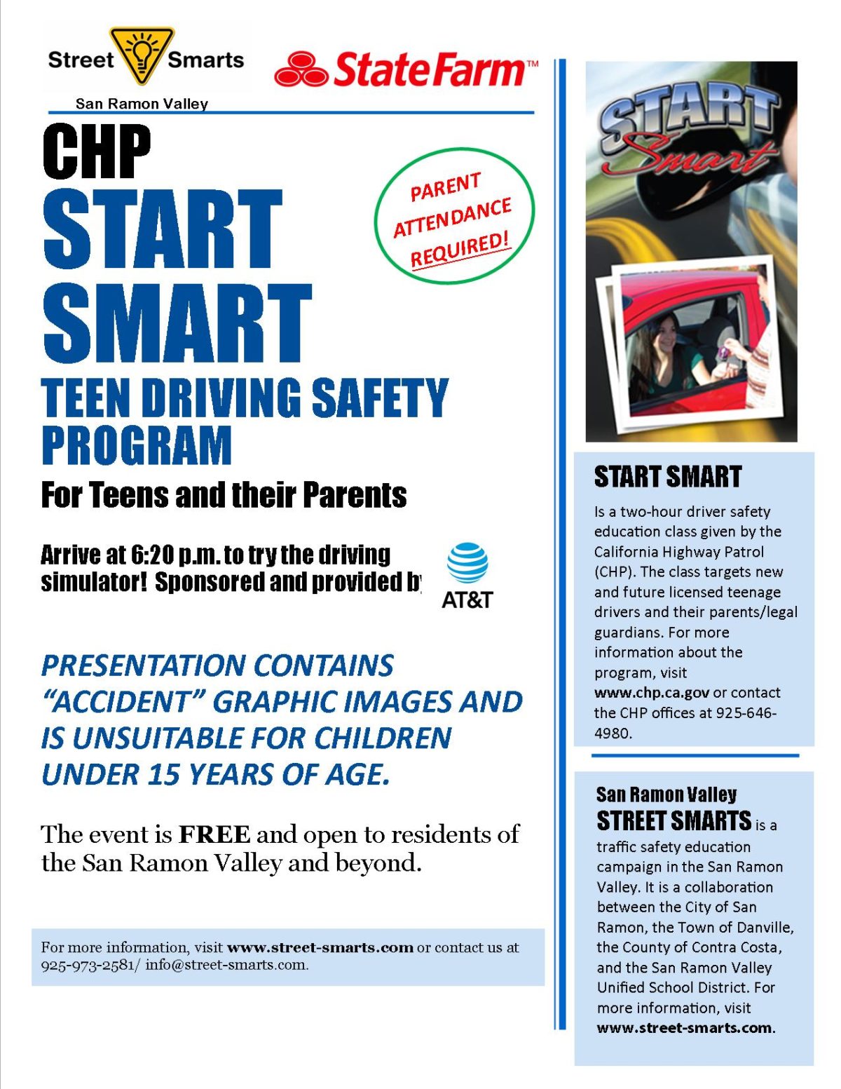 FREE “CHP Start Smart” Teen Driver Education Classes! – Street Smarts